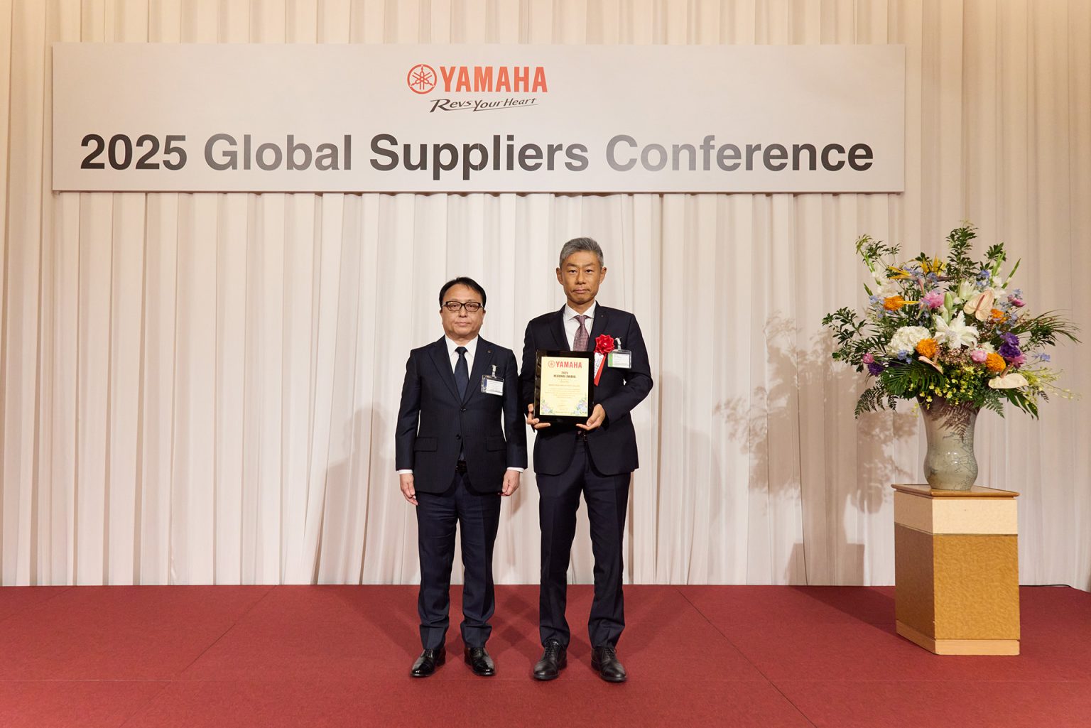 We received the “Quality Excellence Award” from Yamaha Motor Co., Ltd ...